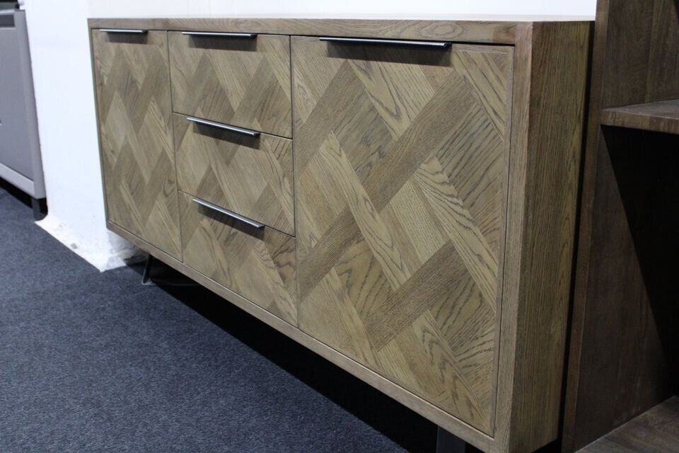 New Large Contemporary Parquet Oak Sideboard 165cms *Furniture Store ...